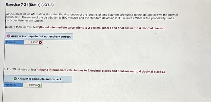 Solved Exercise 7-21 (Static) (LO7-3) WNAE, an all-news AM | Chegg.com