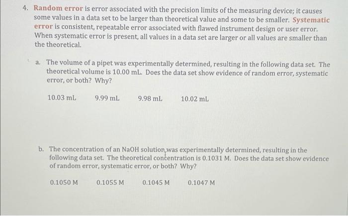 Solved 2. Which of the following data sets is more precise? | Chegg.com