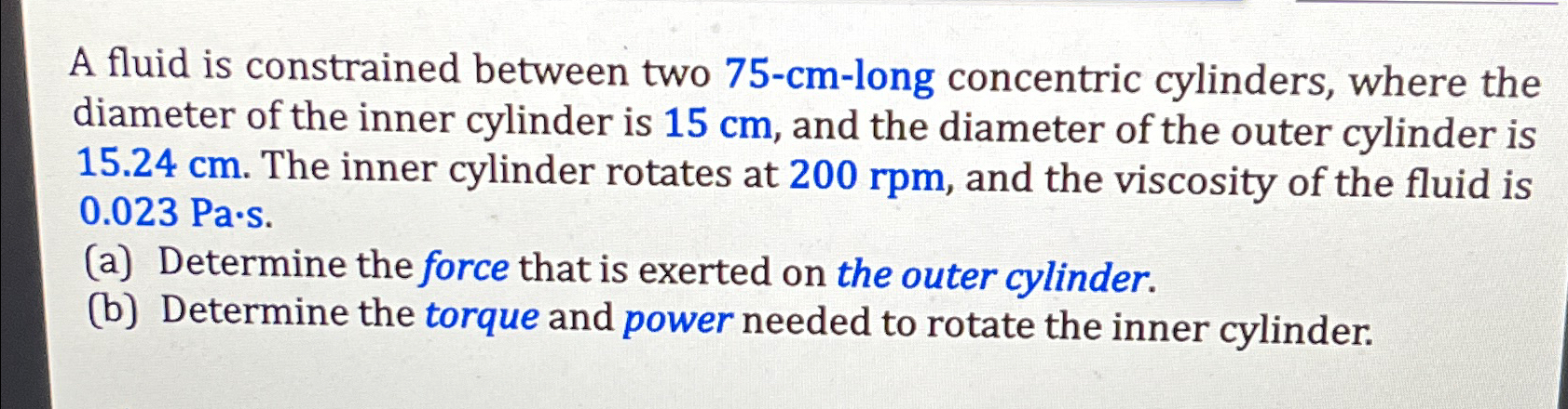 Solved A fluid is constrained between two 75-cm-long | Chegg.com
