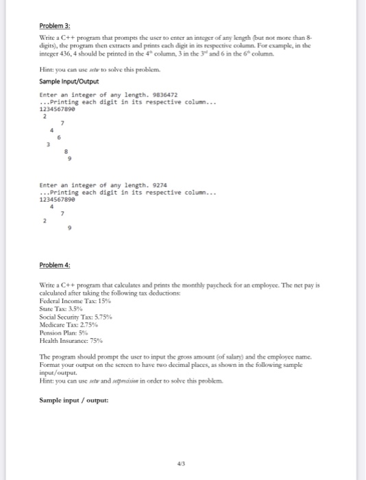 Solved Problem 1 Using While Loop Write A Program In C 8396
