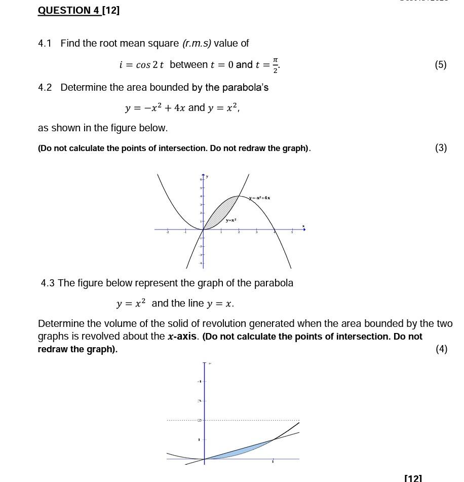 Solved 4.1 Find the root mean square (r.m.s) value of | Chegg.com