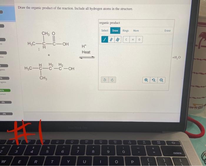 Solved Draw the organic product of the reaction. Include all | Chegg.com