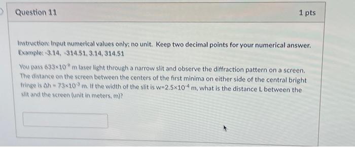 Solved Instruction: Input numerical values only; no unit. | Chegg.com