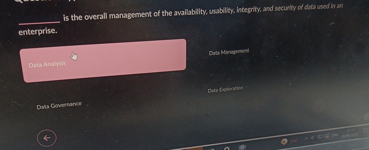 Solved is the overall management of the availability, | Chegg.com
