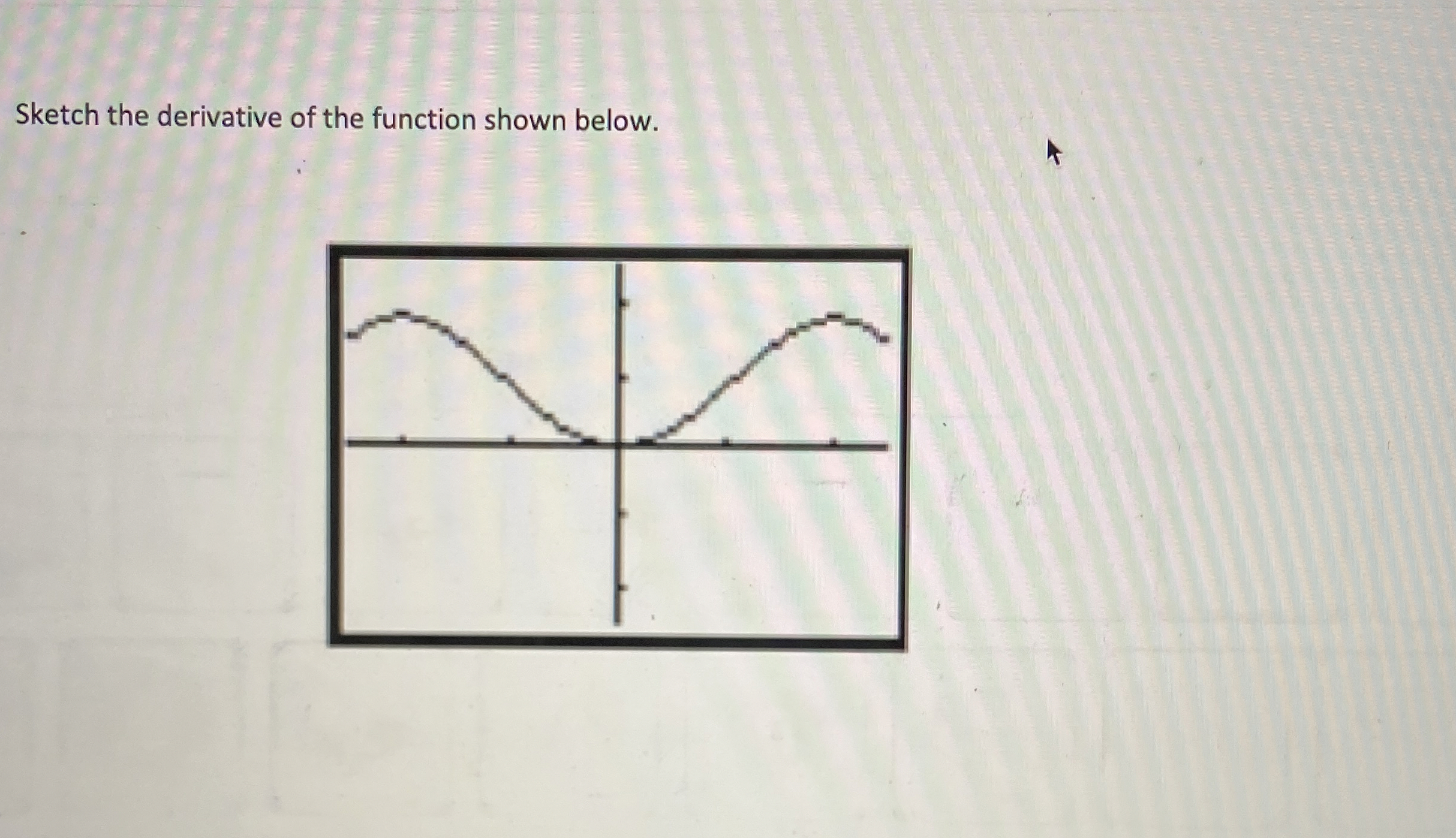 Solved Sketch the derivative of the function shown below. | Chegg.com