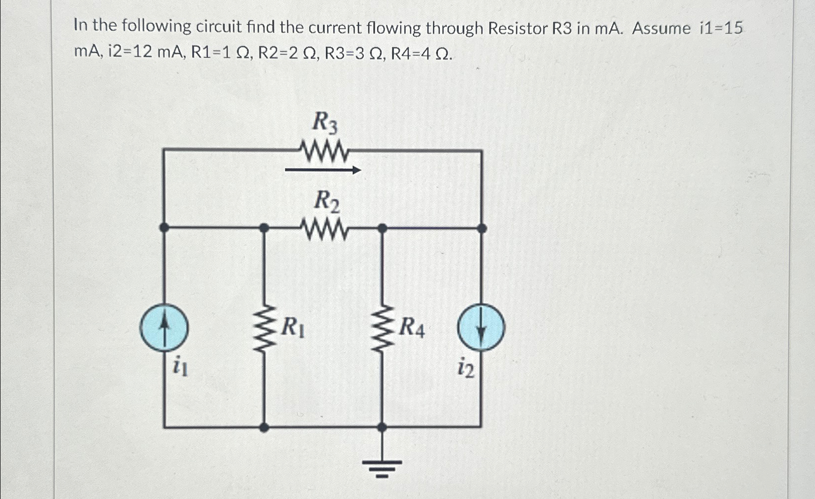Solved In the following circuit find the current flowing | Chegg.com