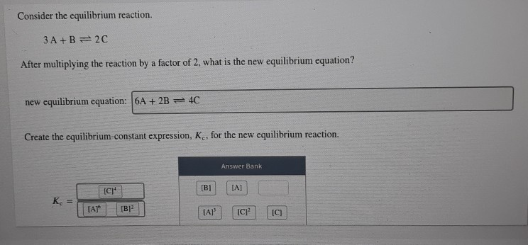 Solved Consider the equilibrium reaction. 3A+B= 20 After | Chegg.com