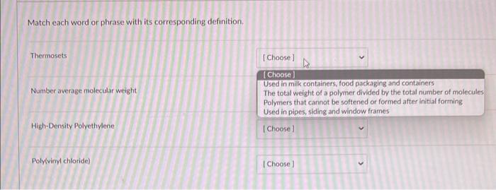 Solved Match each word or phrase with its corresponding | Chegg.com