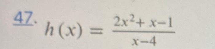 Solved for the following exercise, find the domain, vertical | Chegg.com