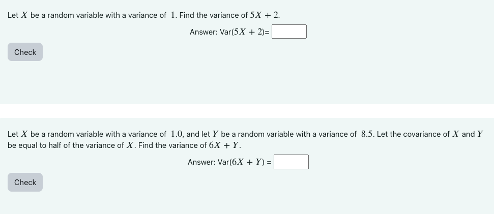 Solved Let x ﻿be a random variable with a variance of 1 . | Chegg.com