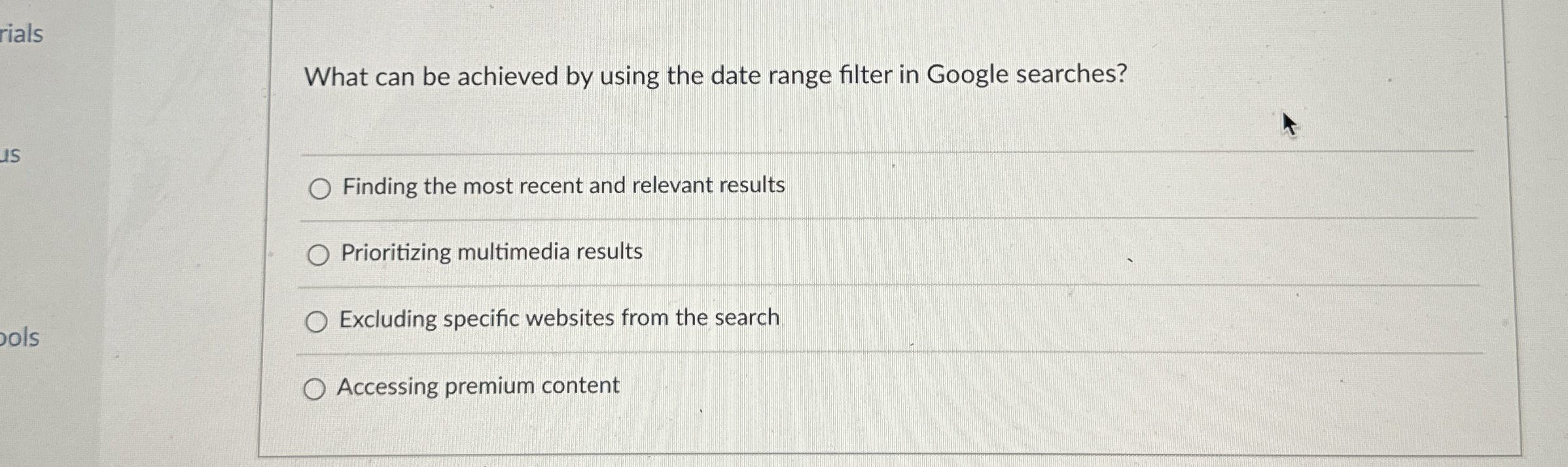 Solved What can be achieved by using the date range filter | Chegg.com