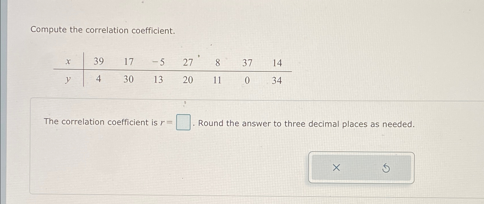 Compute the correlation | Chegg.com