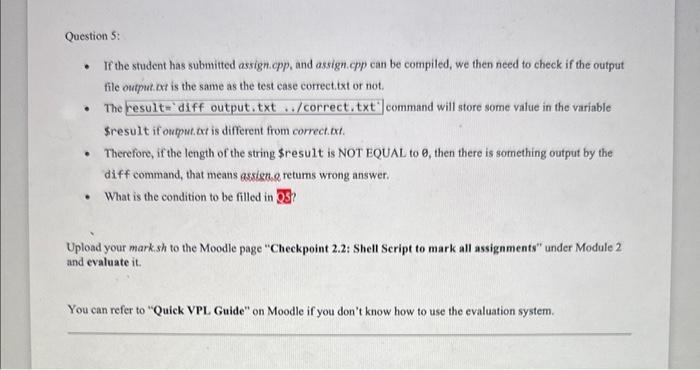 Solved Checkpoint 2.2: Shell Script to mark all assignments | Chegg.com