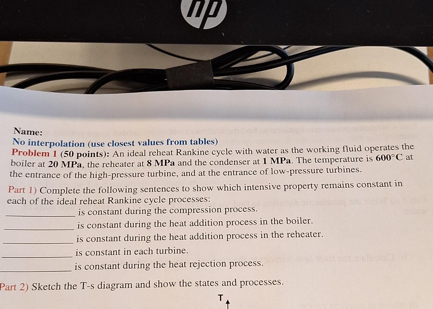 Solved Name: No interpolation (use closest values from | Chegg.com