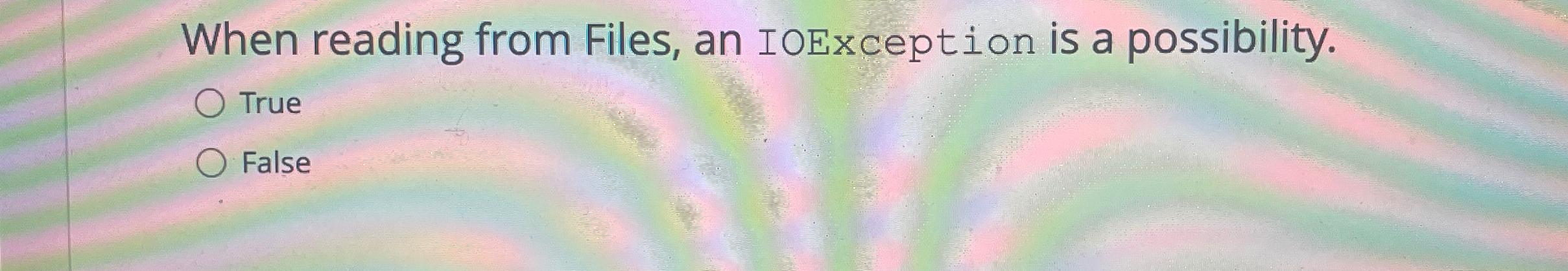 Solved When Reading From Files An Ioexception Is A 