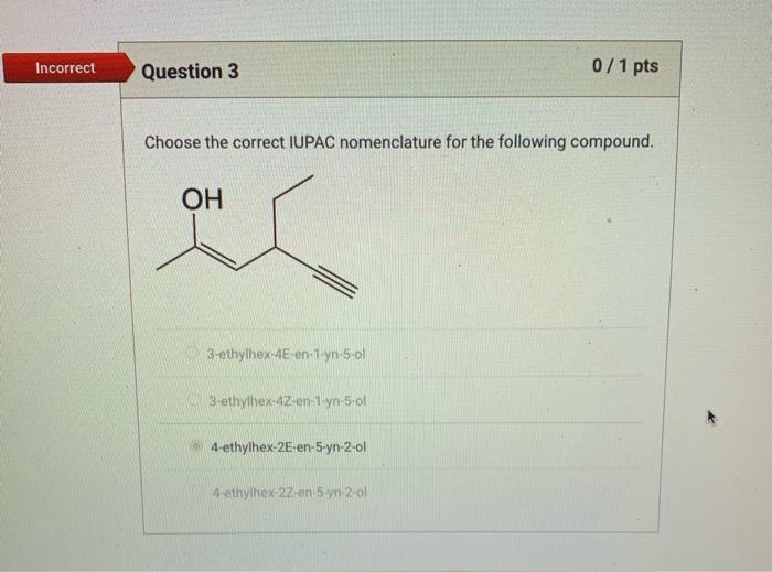 Solved Choose the correct IUPAC nomenclature for the | Chegg.com
