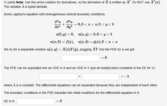Solved (1 point) Note: Use the prime notation for | Chegg.com