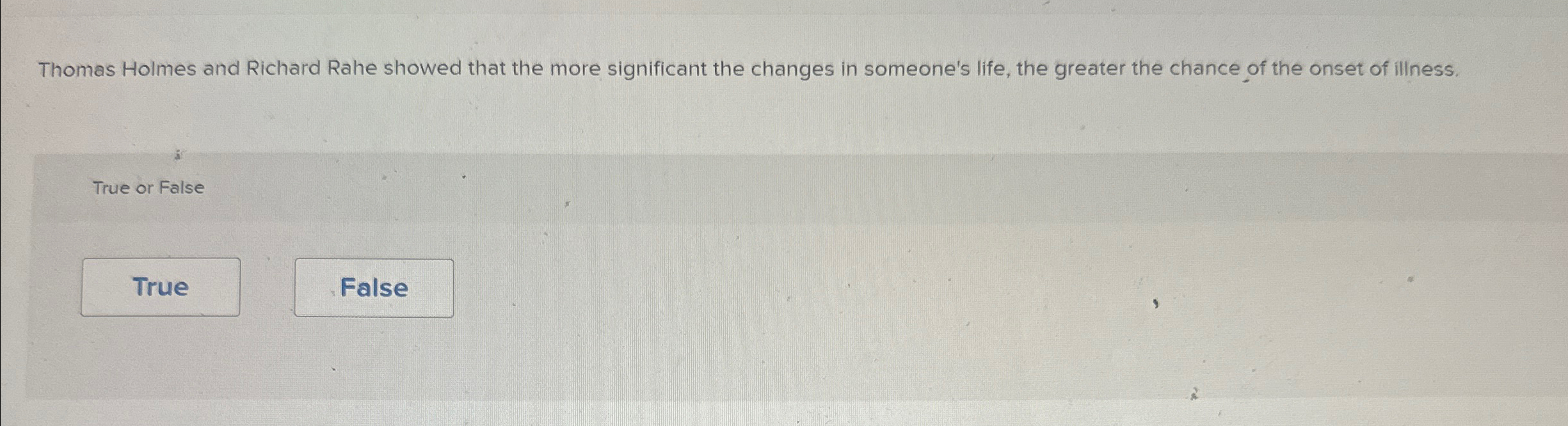 Solved Thomas Holmes and Richard Rahe showed that the more | Chegg.com