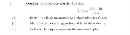 Solved Consider the open-loop transfer | Chegg.com