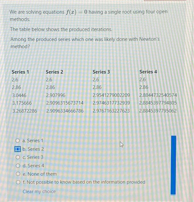Solved We are solving equations f(x)=0 having a single root | Chegg.com