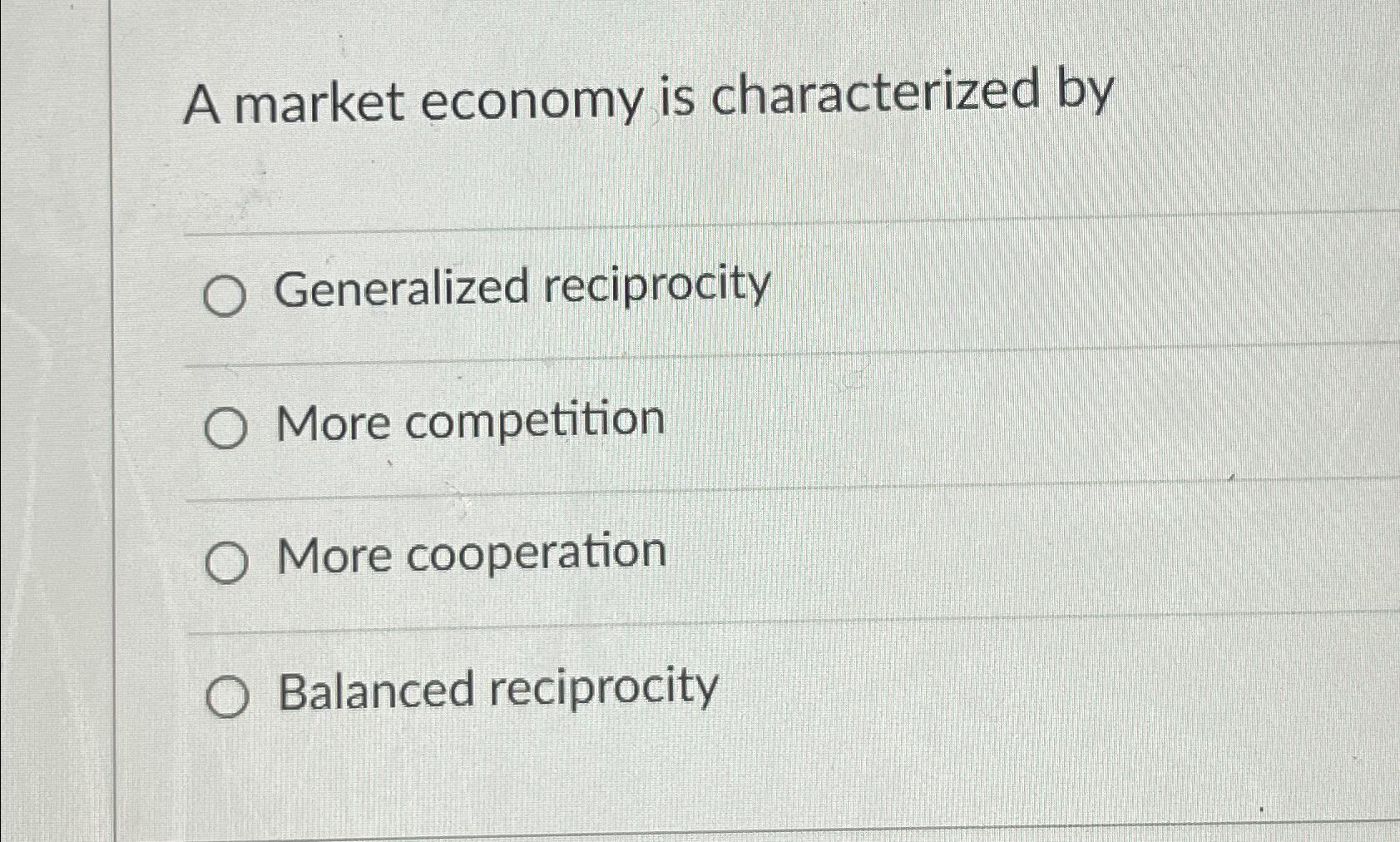 Solved A market economy is characterized byGeneralized | Chegg.com