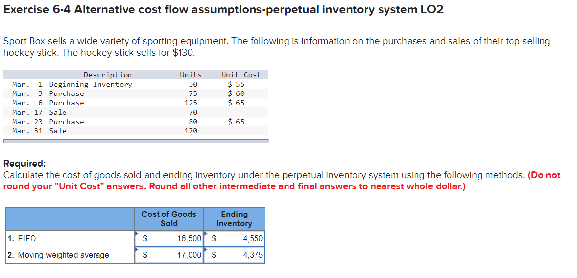 Solved Exercise 6-4 ﻿Alternative cost flow | Chegg.com