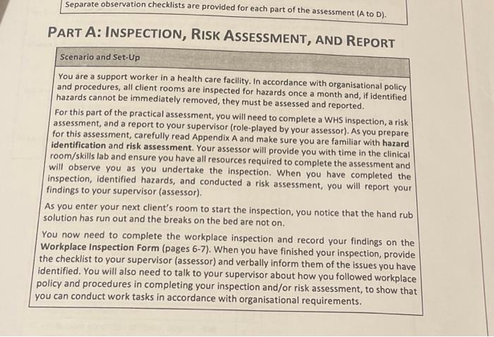Solved INSPECTION, RISK ASSESSMENT, AND REPORT Scenario and | Chegg.com