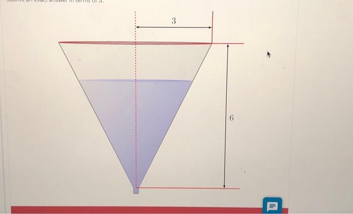 Solved Water is draining from the bottom of a cone-shaped | Chegg.com