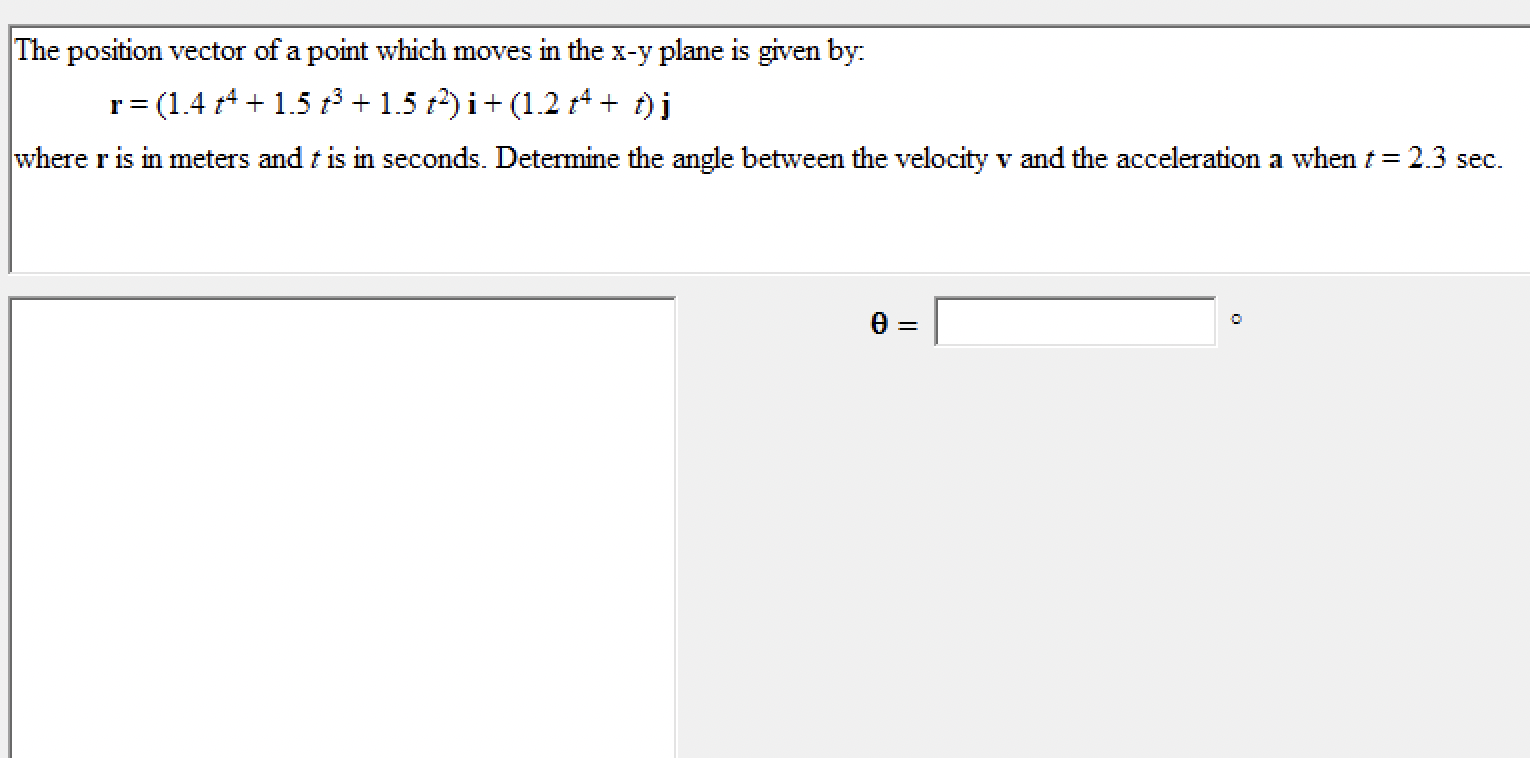 Solved NOTE: Please Look at the picture: The position vector | Chegg.com