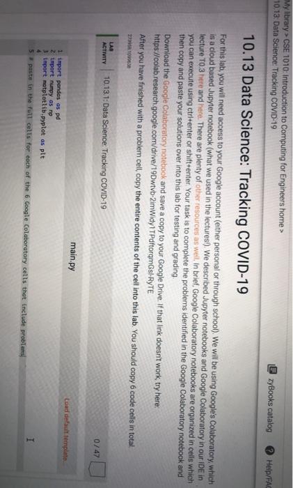 My library > CSE 1010: Introduction to Computing for | Chegg.com