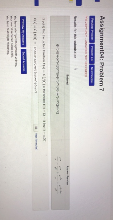 Solved Assignment04 Problem 7 Previous Problem Problem List 4745