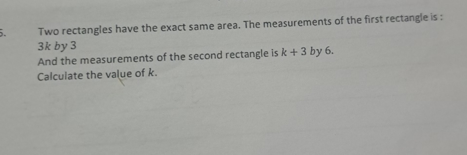 Solved Two rectangles have the exact same area. The | Chegg.com