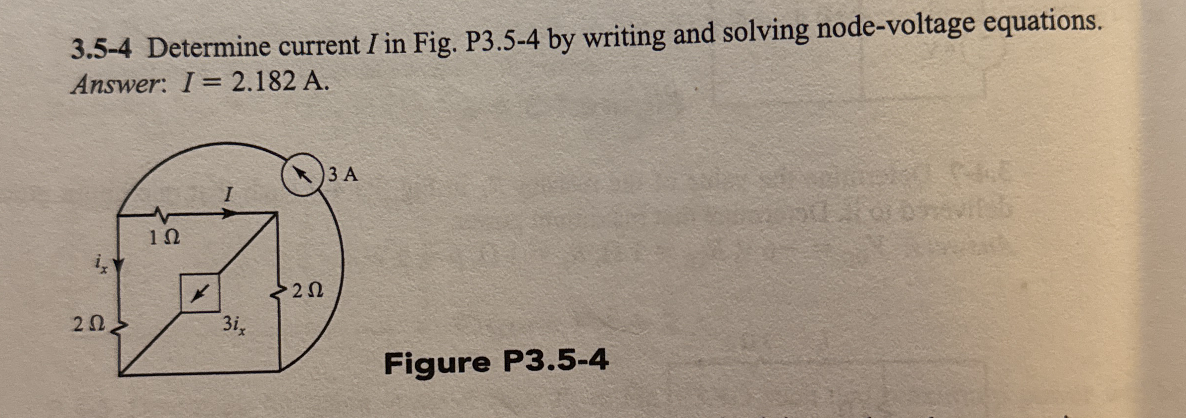 3.5-4 ﻿Determine current I in Fig. P3.5-4 ﻿by writing | Chegg.com