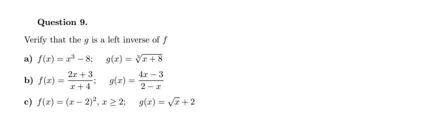 Solved Question 8 [decomposing Functions] Each Function F