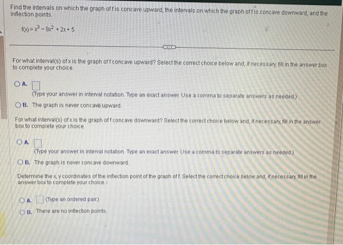 Solved Find the intervals on which the graph of f is concave | Chegg.com