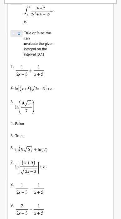 Solved Using partial fraction method to evaluate the | Chegg.com