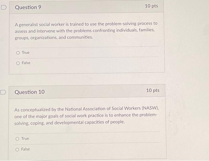 A generalist social worker is trained to use the | Chegg.com