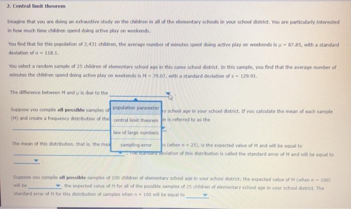 Solved 2. Central limit theorem Imagine that you are doing | Chegg.com