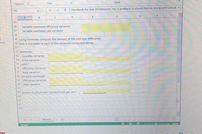 Solved PLEASE GIVE ANSWER TO WORK WITH EXCEL | Chegg.com