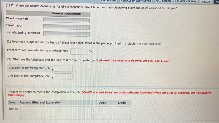 Solved CALCULATOR MESSAGE MY INSTRUCTOR FULL SCREEN PRINTER | Chegg.com