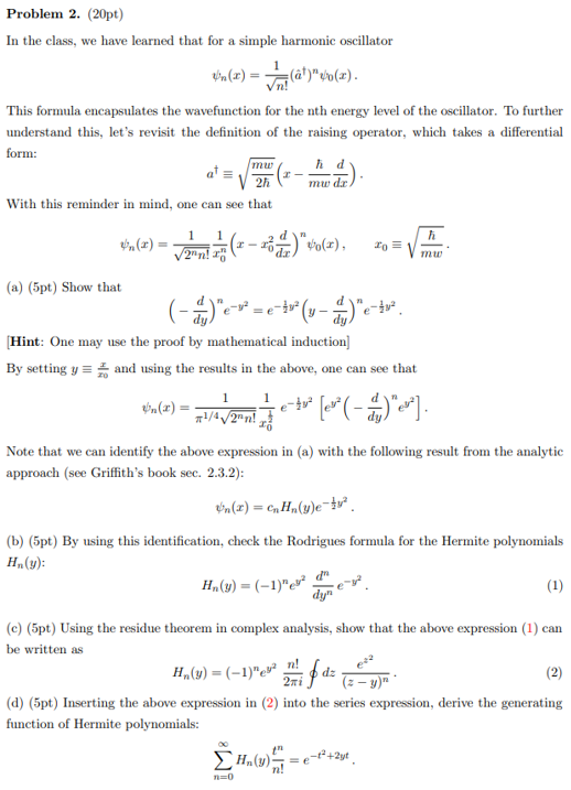 Solved Problem 2. (20pt)In the class, we have learned that | Chegg.com