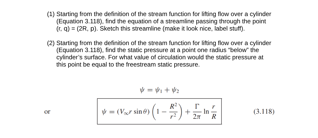 Solved (1) ﻿Starting from the definition of the stream | Chegg.com