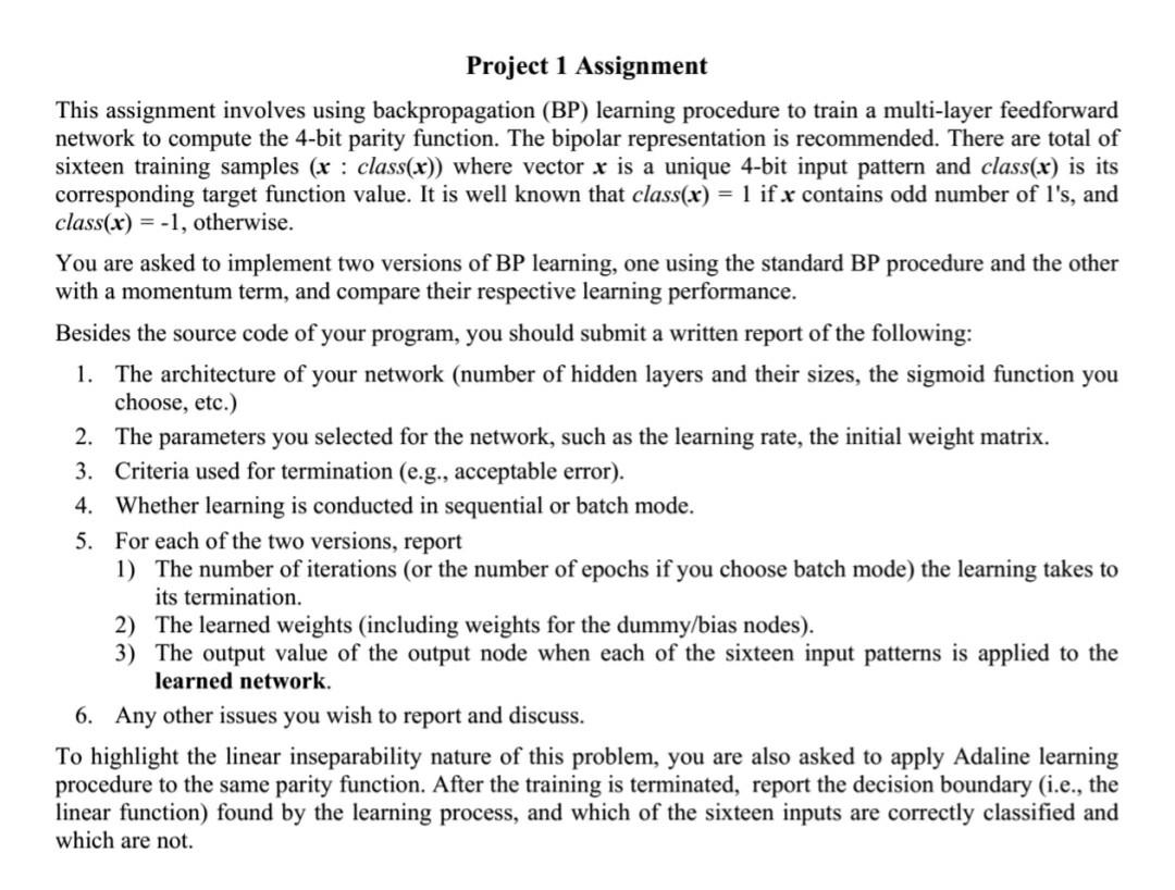 Project 1 Assignment This assignment involves using | Chegg.com