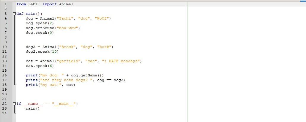 Solved Lab 11 - Animal Sounds Today we will be writing our | Chegg.com