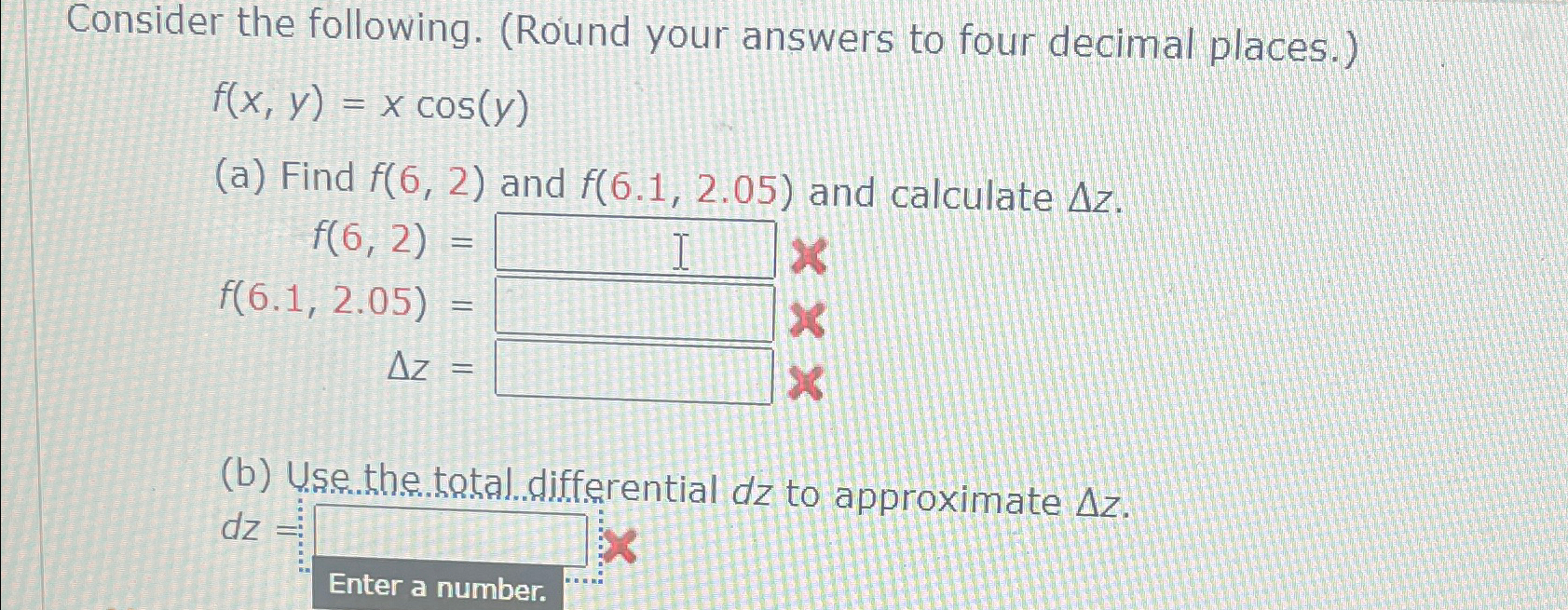 Solved Consider the following. (Round your answers to four | Chegg.com