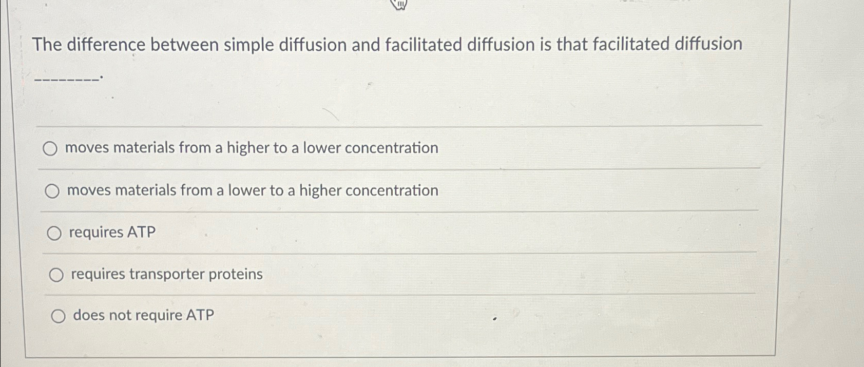 Solved The difference between simple diffusion and | Chegg.com