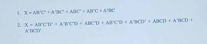 Solved Find the minimum Boolean expressions in sum of | Chegg.com