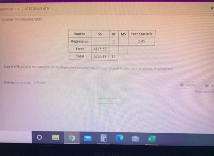 Solved Consider The Following Table Source Ss Df Ms Test 
