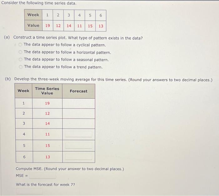 Solved (c) Use α=0.2 to compute the exponential smoothing | Chegg.com