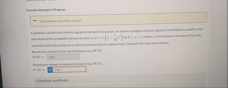 Solved Currest Attempt in ProgressYour inswer is partially | Chegg.com